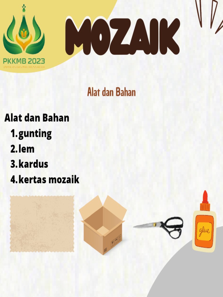Tutorial Pembuatan Kertas Mozaik | PDF