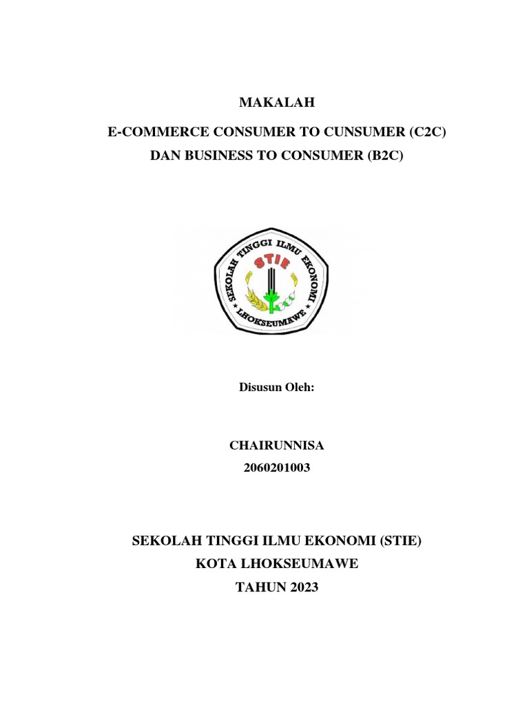 Makalah 2 E-Commerce c2c Dan c2b | PDF