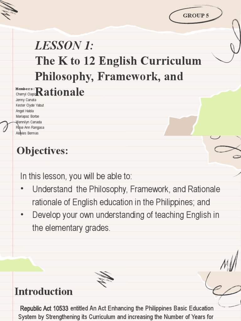 K to 12 English Curriculum Overview | PDF | Thought | Curriculum