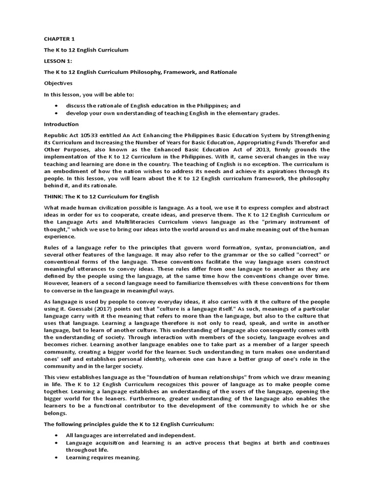 Lesson 1-4 | PDF | Curriculum | Learning