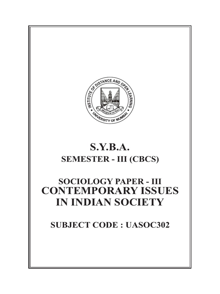 Sociology Paper III English Version | PDF | Demography | Infant Mortality