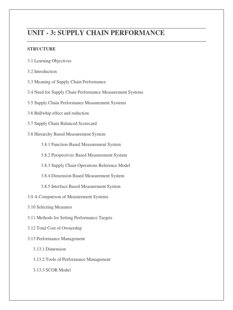 20-MBA-Fundamentals of Logistics and Supply Management-Unit 3 | PDF ...