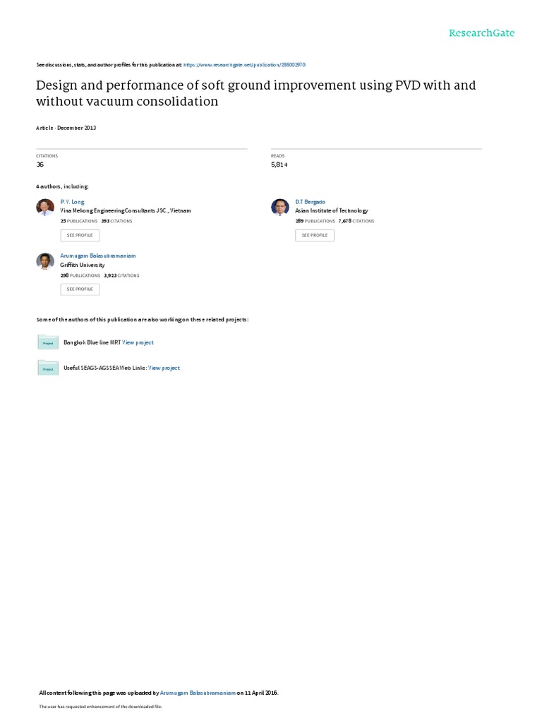 Soft Ground Improvement Techniques | PDF | Solid Mechanics | Continuum ...