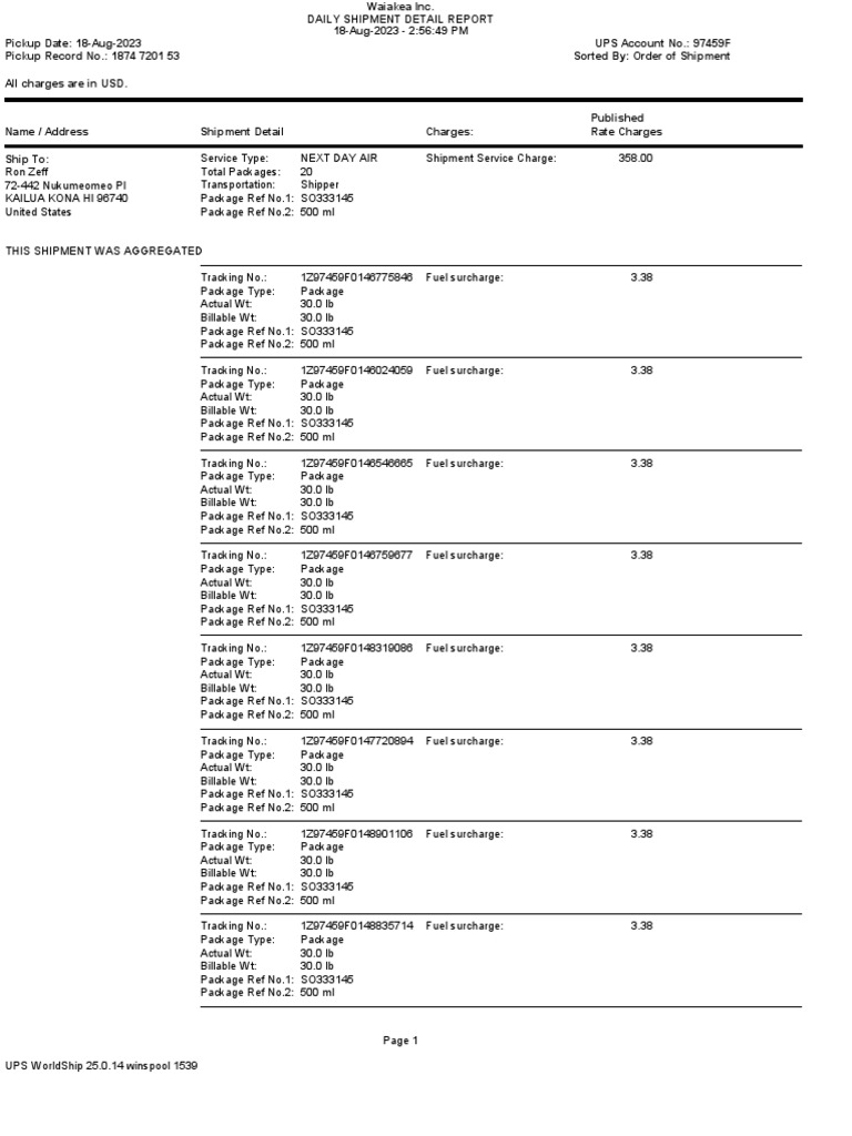 08 18 23 | PDF | United Parcel Service | Fee