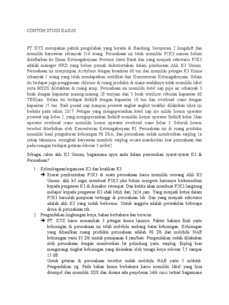 Studi Kasus K3 | PDF