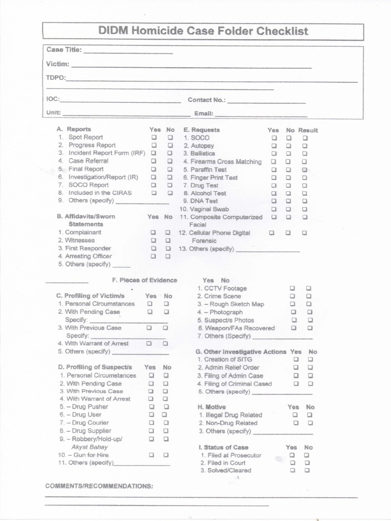 Hcui Checklist | PDF