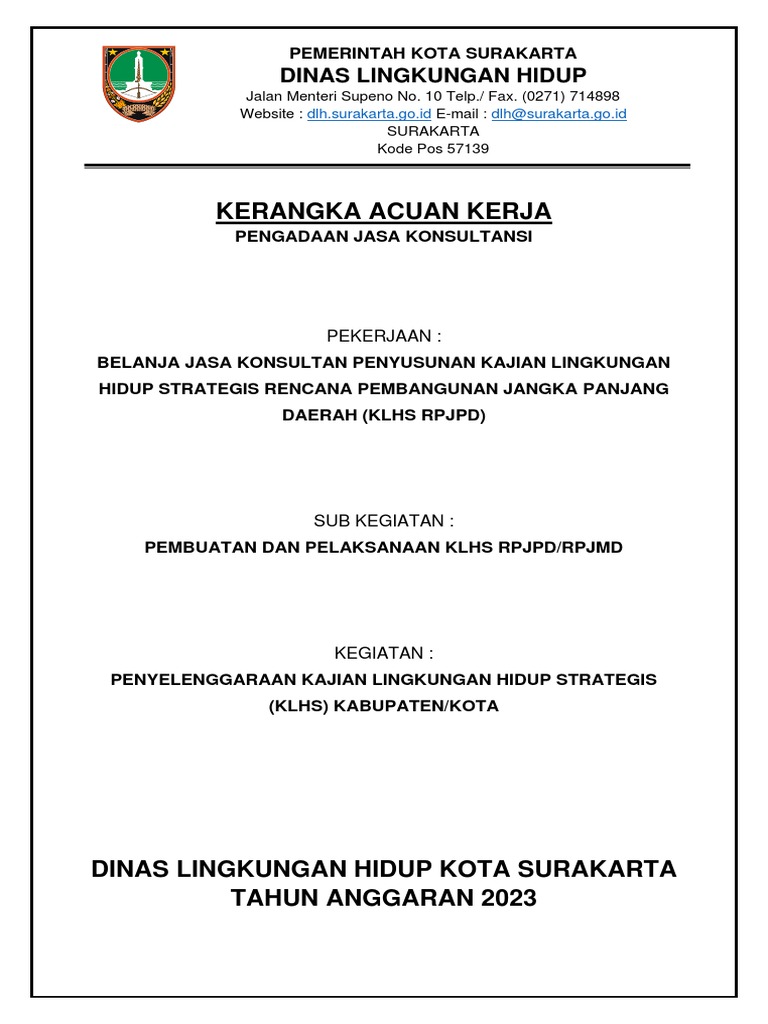 06 Kak KLHS RPJPD | PDF