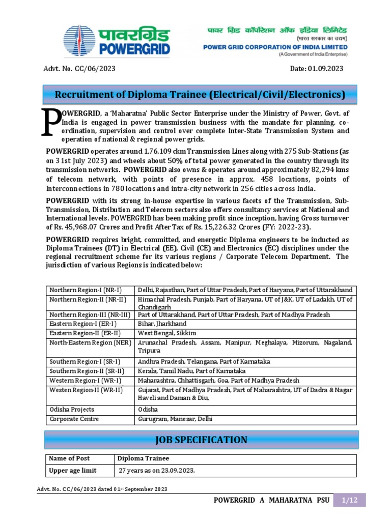 Detailed Advt DT 2023 | PDF Detailed Advt DT 2023 | PDF