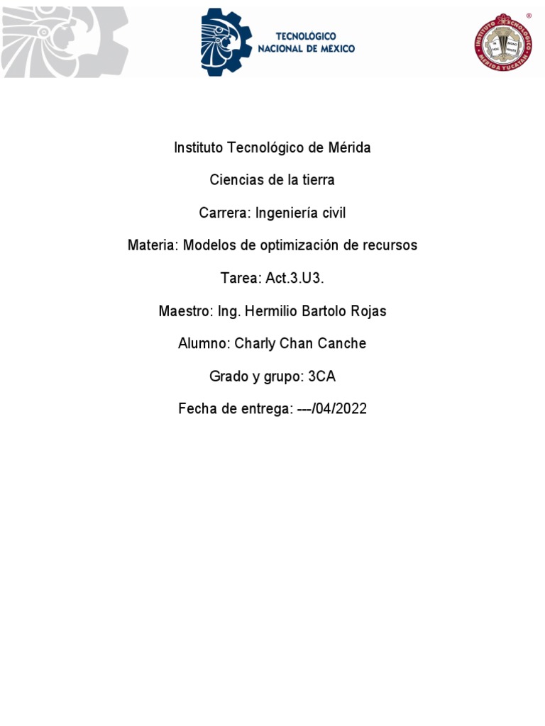 U3 Act 3 Modelos | PDF