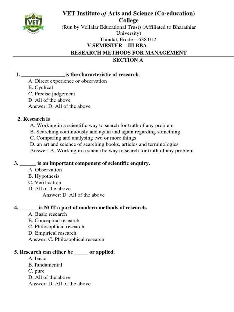 RM One Marks | PDF | Sampling (Statistics) | Statistics
