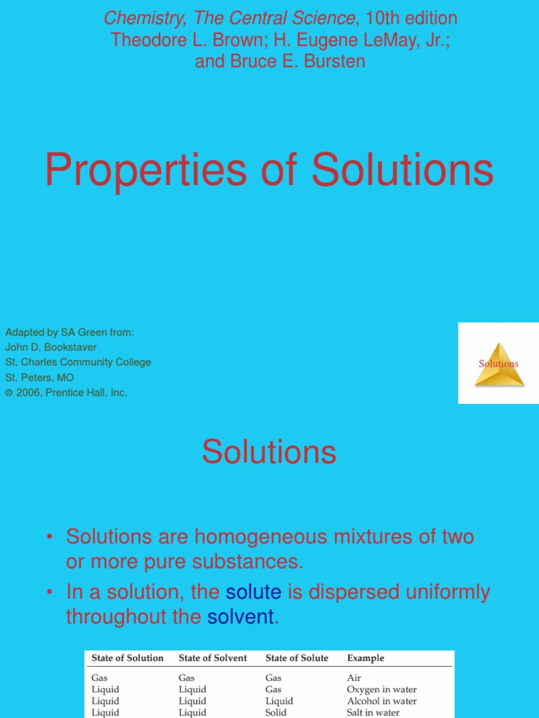 Solutions and Colloids | PDF | Solution | Dissolution (Chemistry)
