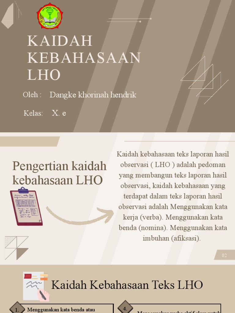 Kaidah Kebahasaan LHO: Dangke Khorinah Hendrik X. e | PDF