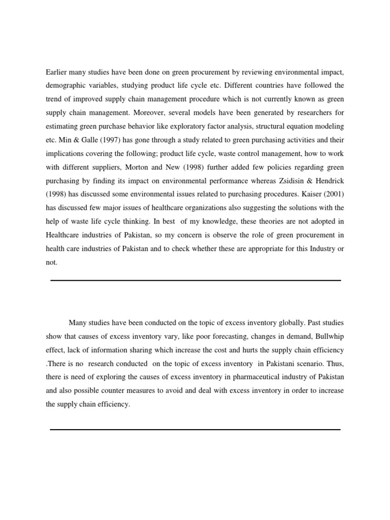 Problem Statement (Samples) | PDF | Supply Chain | Life Cycle Assessment