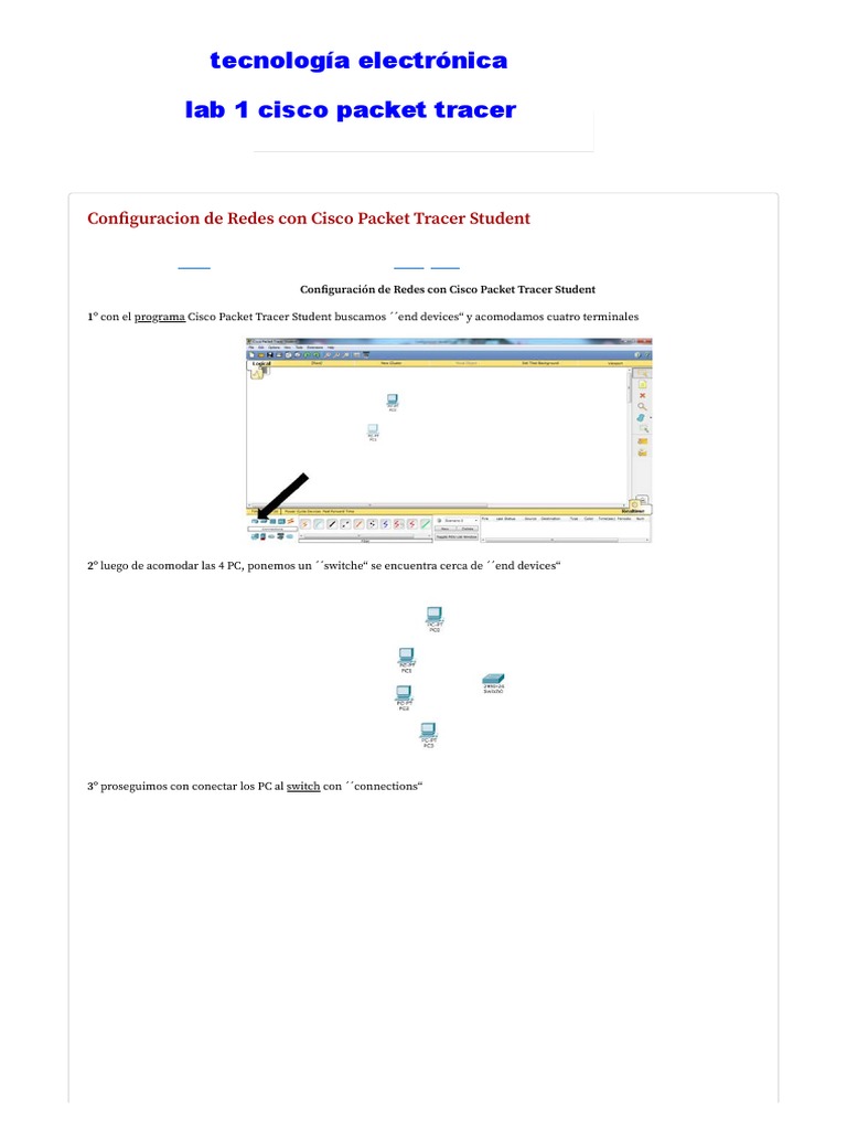 lab_1_cisco packet tracer_CLA | PDF