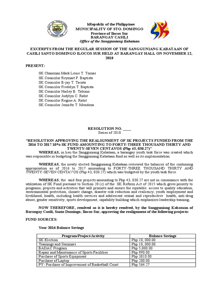 Realignment of Fund | PDF