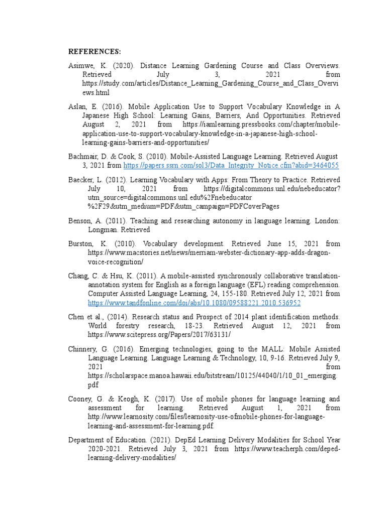 References | PDF | Learning | Educational Technology