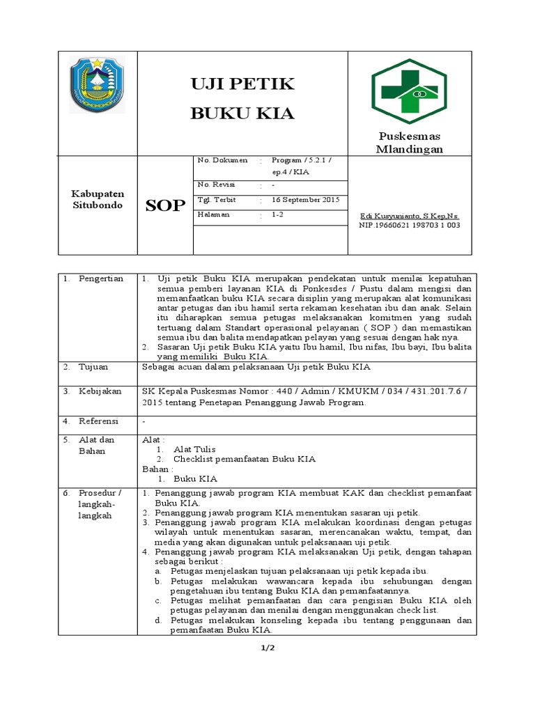 25. SOP UJI PETIK | PDF