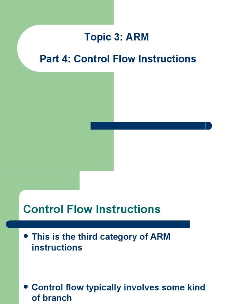 ARM Slides Part4 | PDF | Control Flow | Mathematics ARM Slides Part4 | PDF | Control Flow | Mathematics