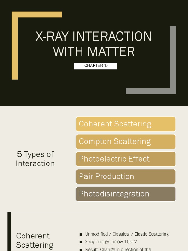 X Ray Interaction With Matter PDF | PDF | X Ray | Electron
