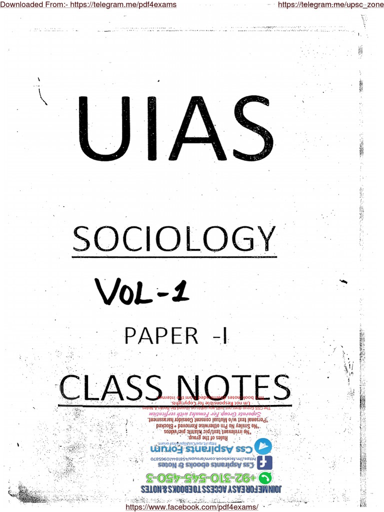 Sociology Notes v1 | PDF