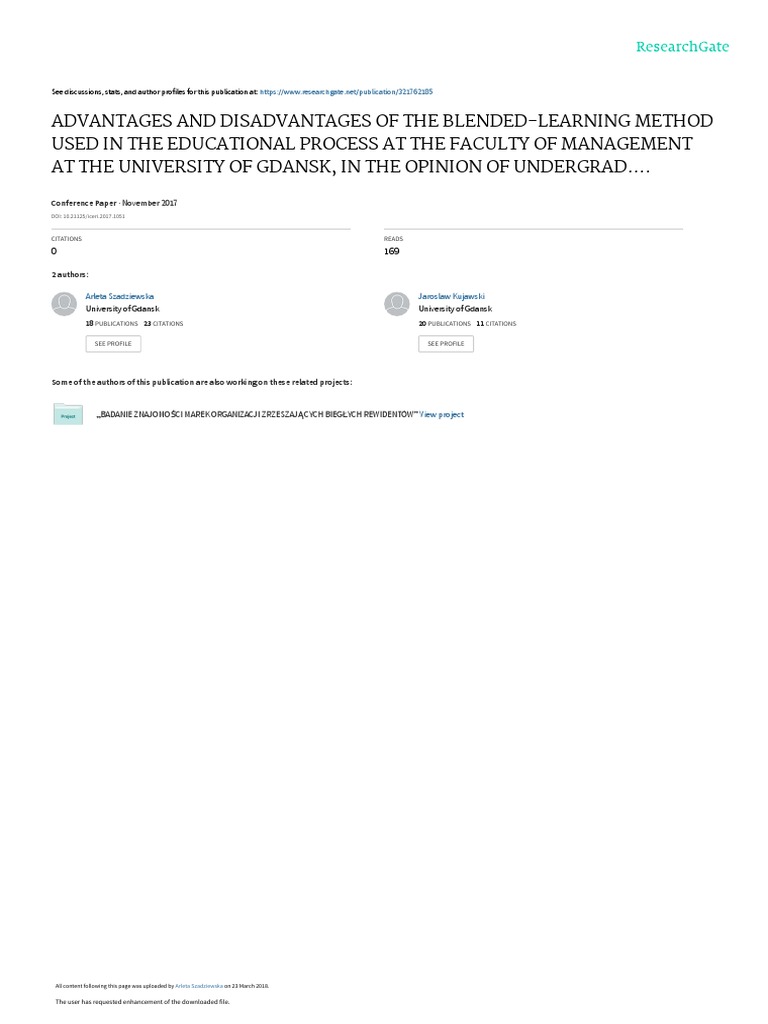 Advantage and Disadvatages of Blended Learning Method | PDF | Logistic Regression | Sensitivity ...