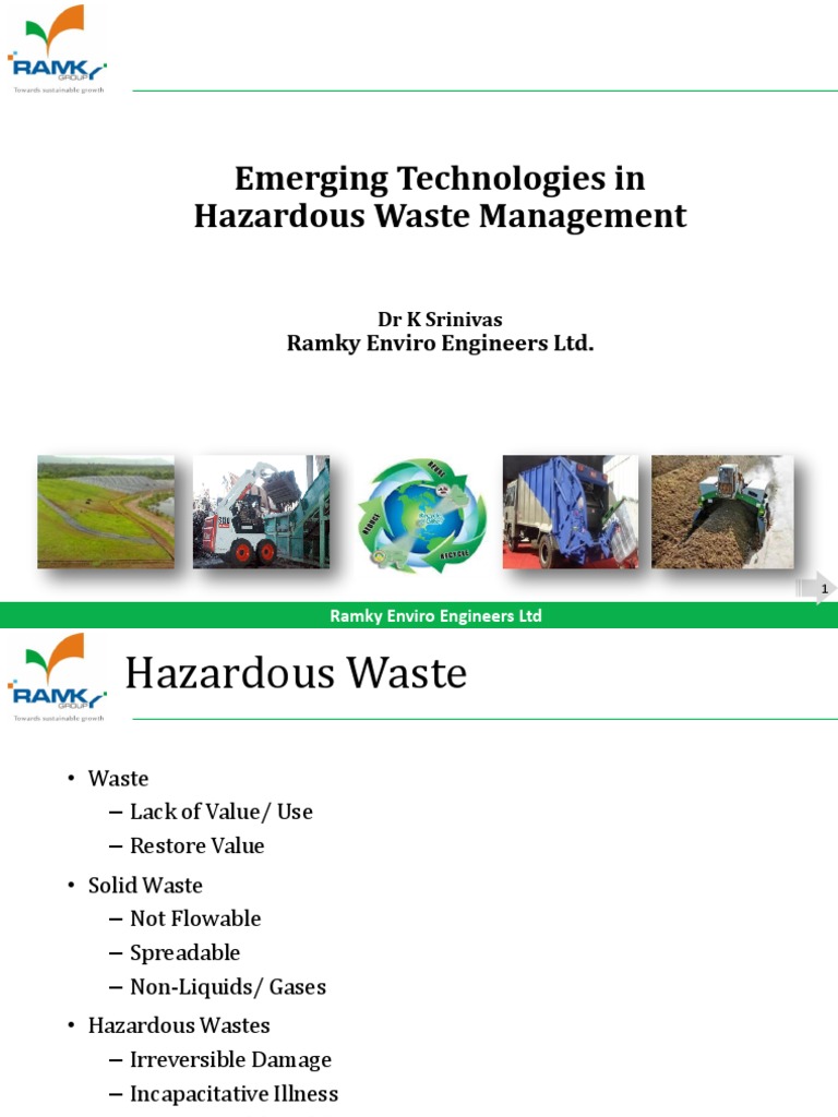 Advanced Technologies in HWM | PDF | Incineration | Waste