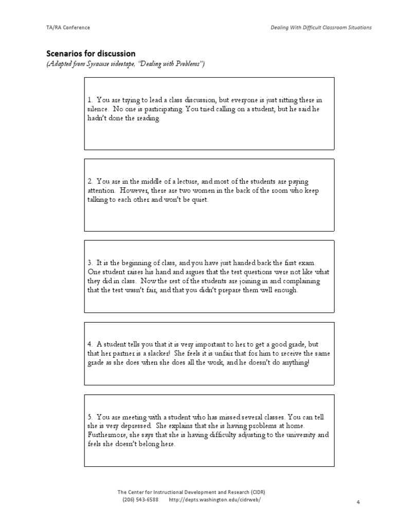 Strategies for Classroom Challenges | PDF