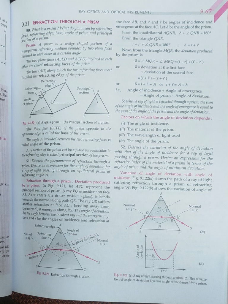 Prism | PDF | Dispersion (Optics) | Refraction