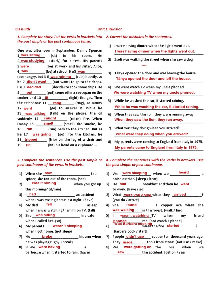 Class 8 Unit 1 Revision Megoldaso | PDF