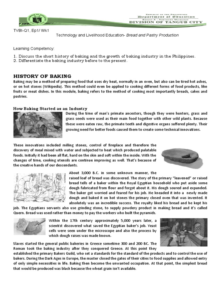 TLE9 BPPQ1 Week1 | PDF | Breads | Baking