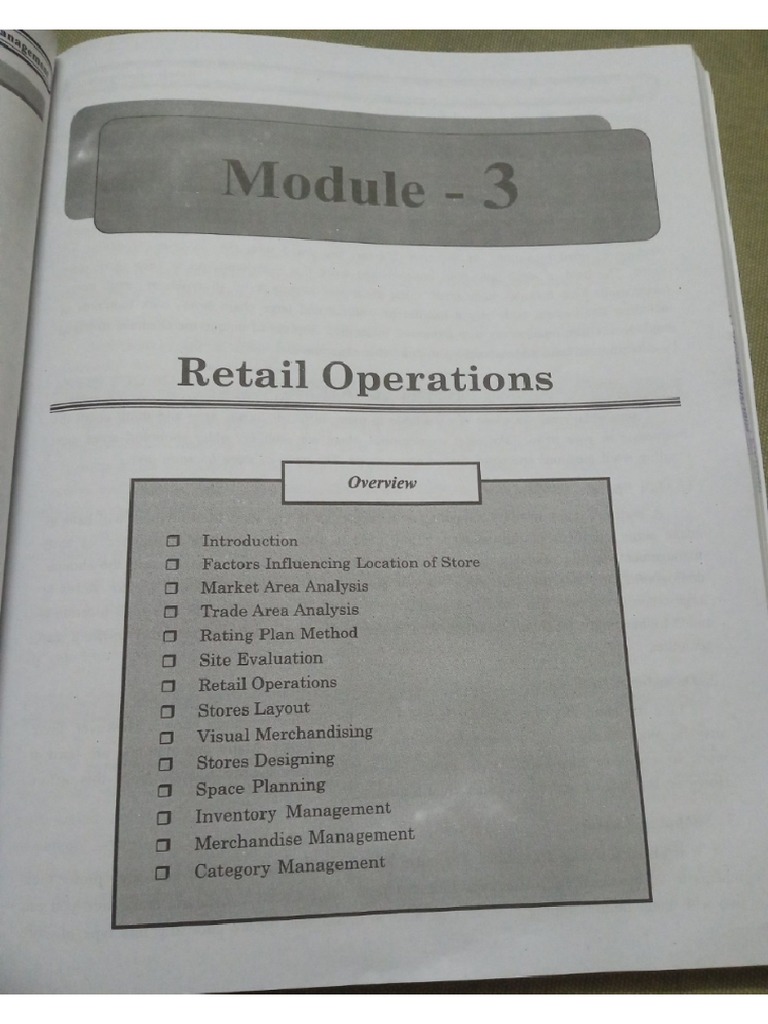 Module - 3 RETAIL OPERATIONS 2nd Sem | PDF