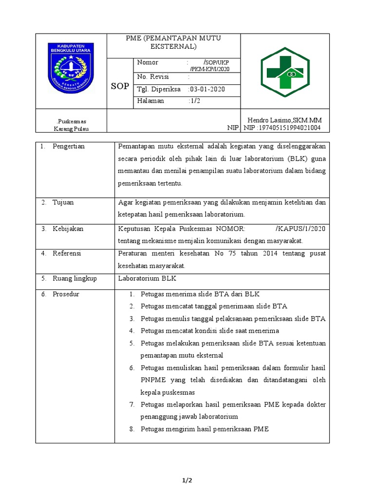8.1.7 Ep 7 SOP PME | PDF