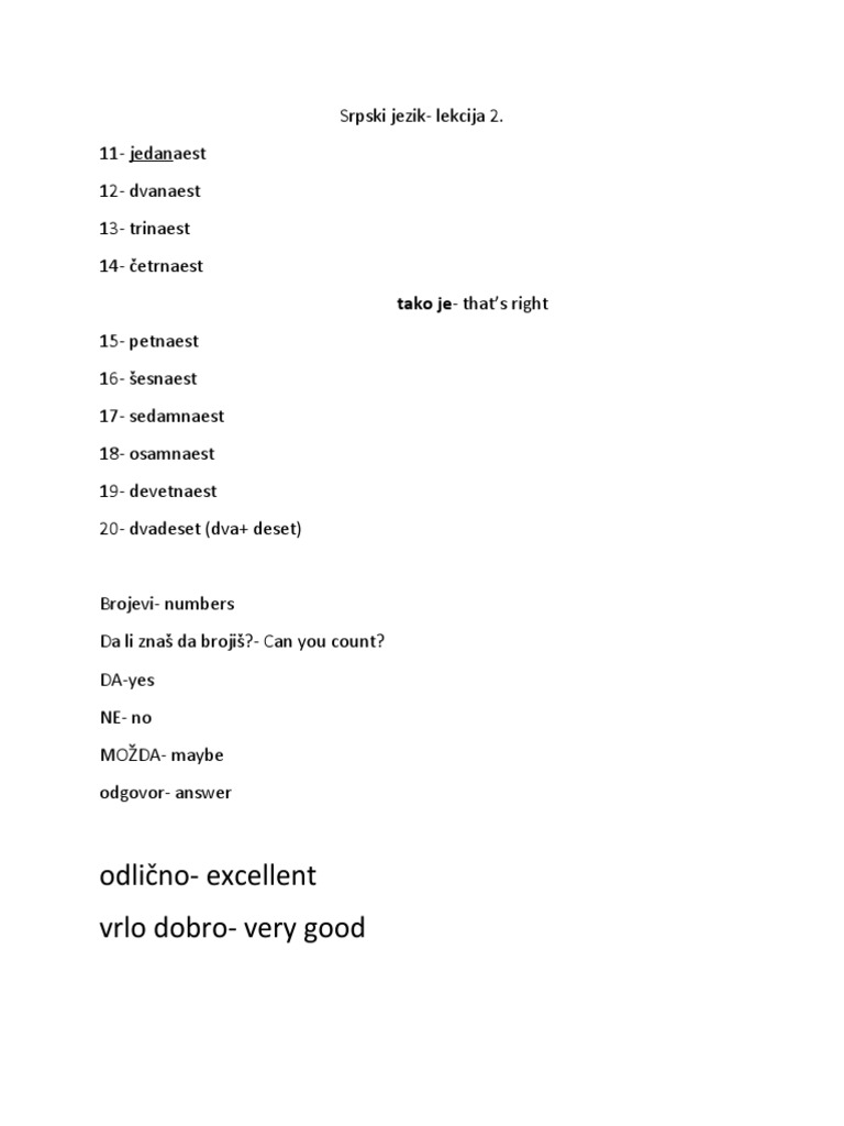 Srpski Jezik 2 | PDF