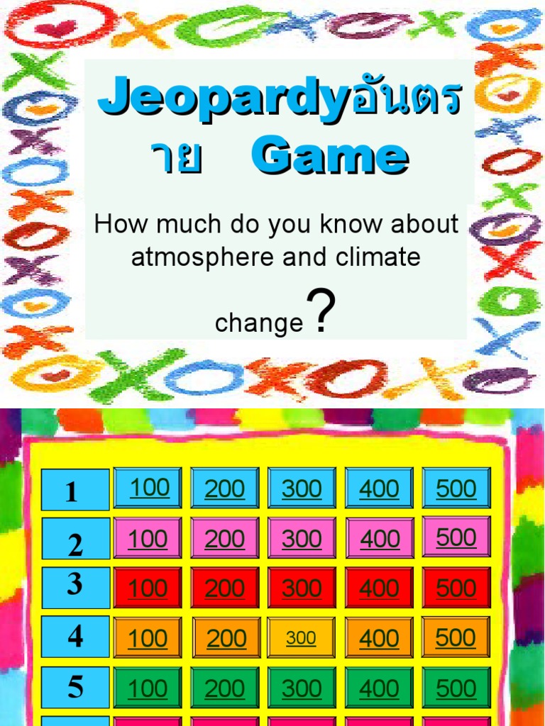 Science - Jeopardy Game ATMOSPHERE | PDF | Atmosphere | Atmosphere Of Earth