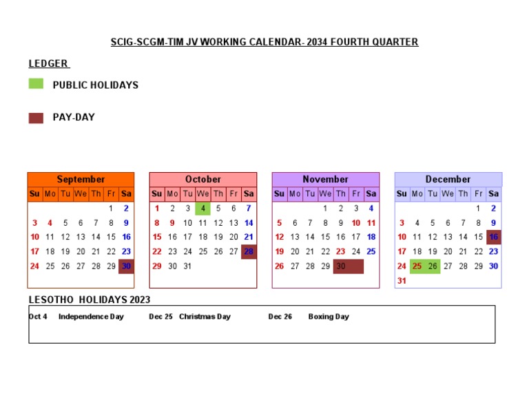 2023-Work Calendar | PDF
