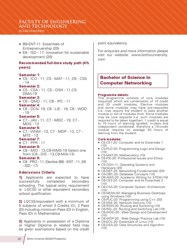BSc in Computer Networking Overview | PDF | Mobile Device | Operating ...