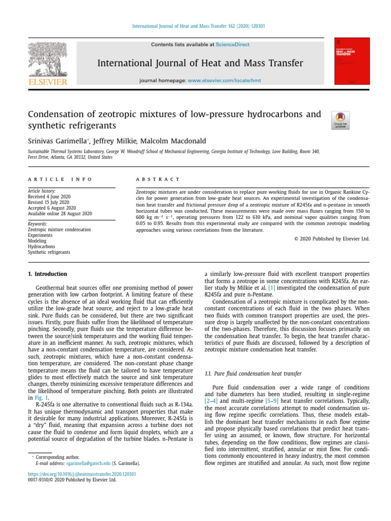 Srinivas Garimella Et Al. - Condensation of Zeotropic Mixtures of Low ...
