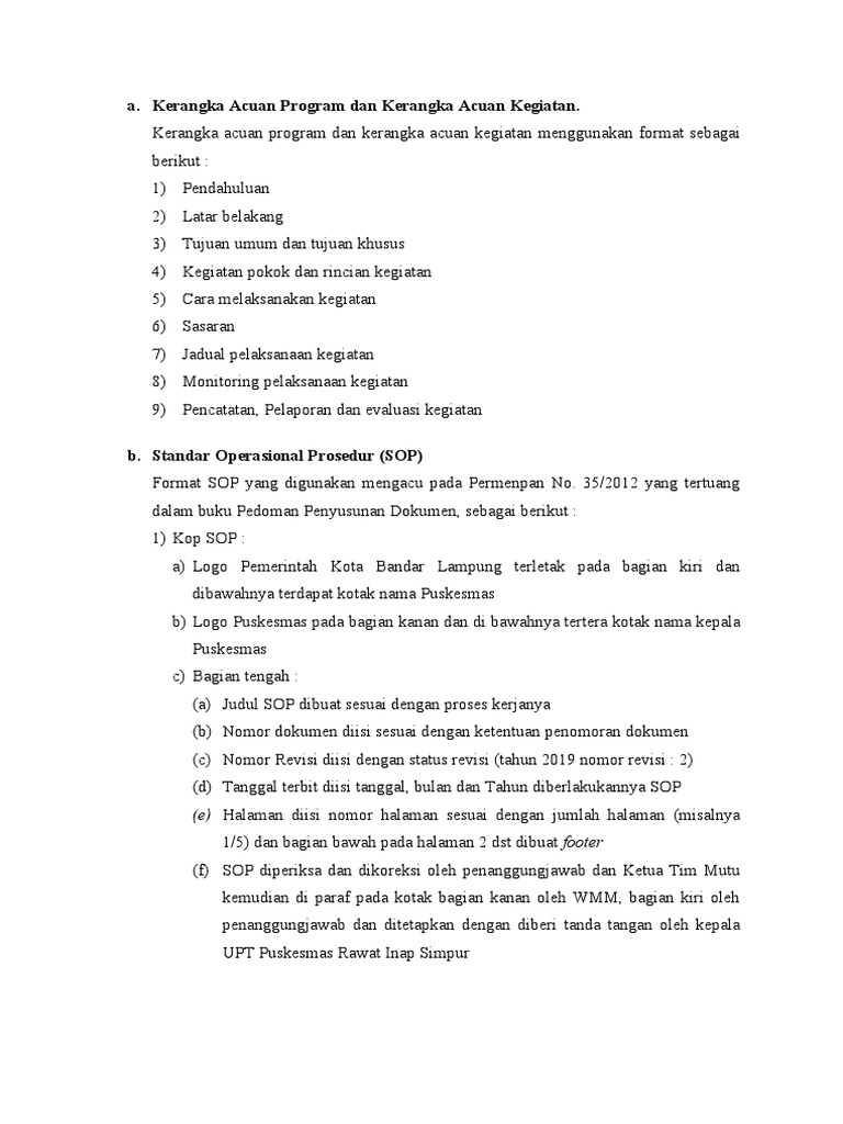 Format Kak Sop | PDF