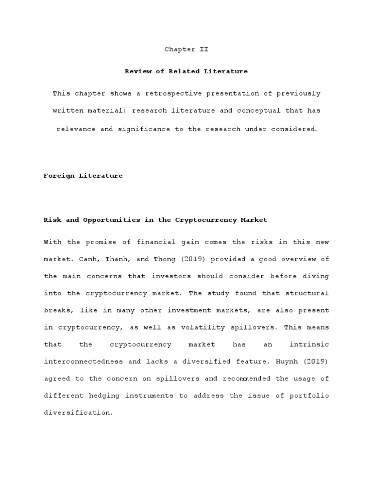 Chapter II RRL | PDF | Cryptocurrency | Investing Chapter II RRL | PDF | Cryptocurrency | Investing