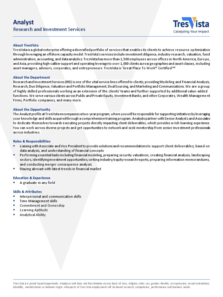 JD Analyst RIS 2023-24 | PDF | Financial Analyst | Valuation (Finance)