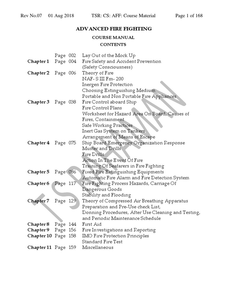 Advanced Fire Fighting Course Manual | PDF | Combustion | Fires