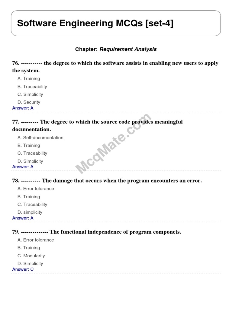 Software Engineering Set 4 | PDF | Software Development Process | Product Development