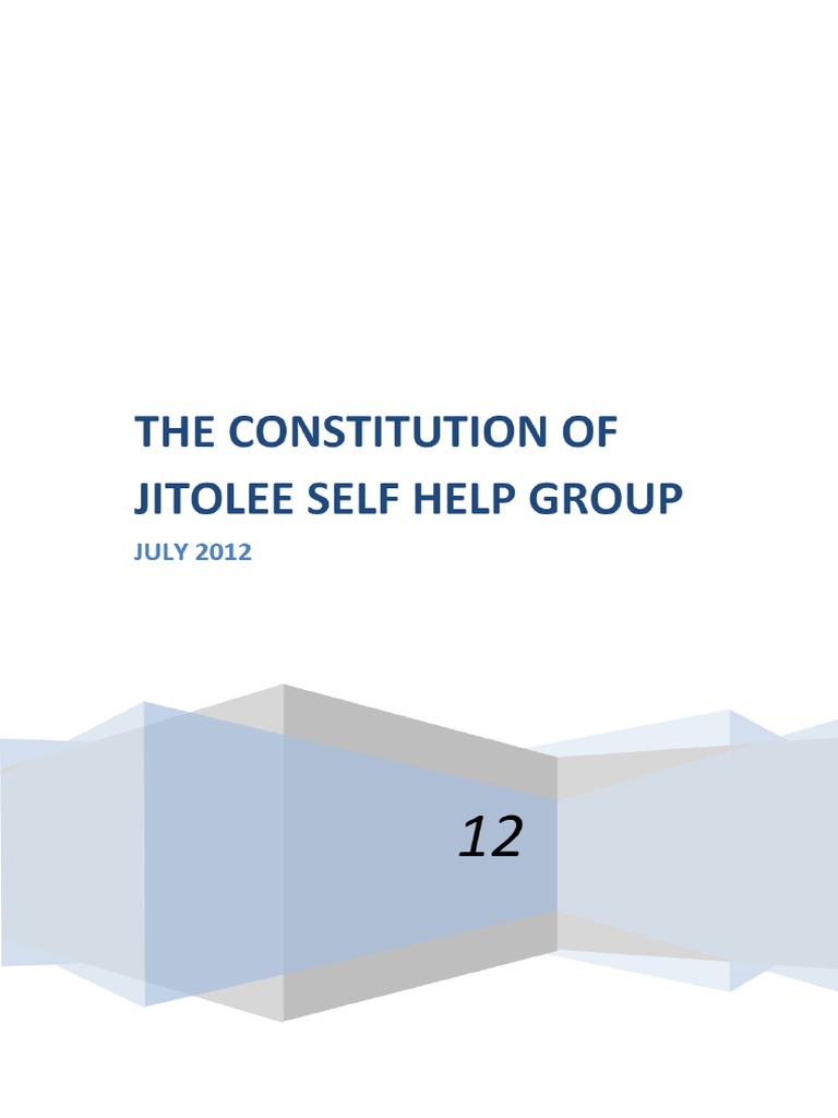The Constitution of Jitolee Self Help Group | PDF