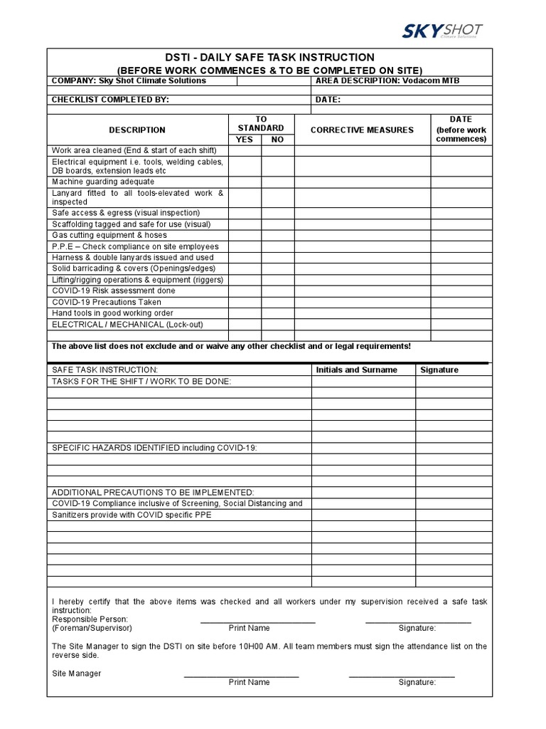 DSTI (New) | PDF | Occupational Safety And Health | Safety