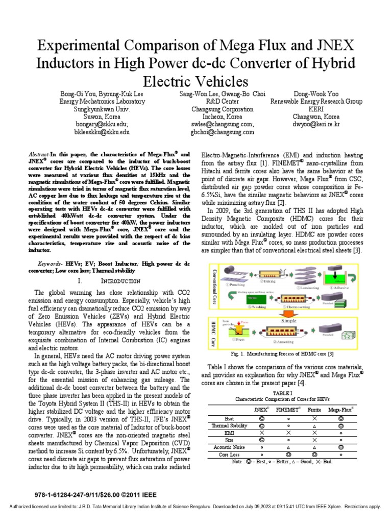 Comparison of MegaFlux and JNEX Cores | PDF | Inductor | Applied And ...