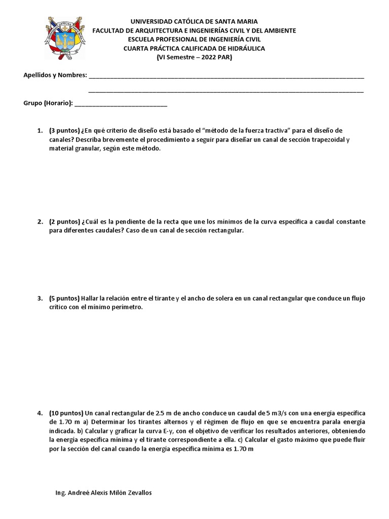 Práctica Calificada 4 | PDF