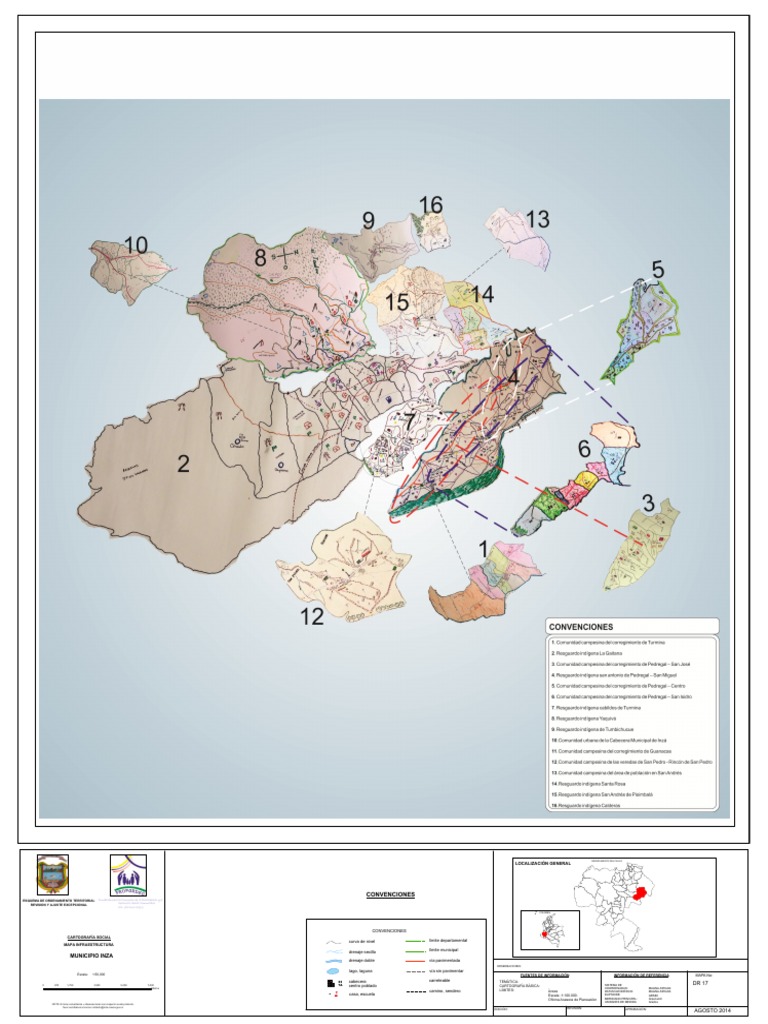 3533 - 27mapa Infraestructura Inzá Cauca | PDF | Cartografía | Agrimensura