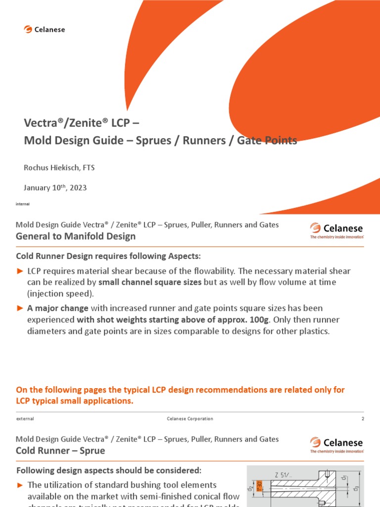 CEL - Vectra-Zenite Mold Design Guide - Sprue-Runner-Gate | PDF ...
