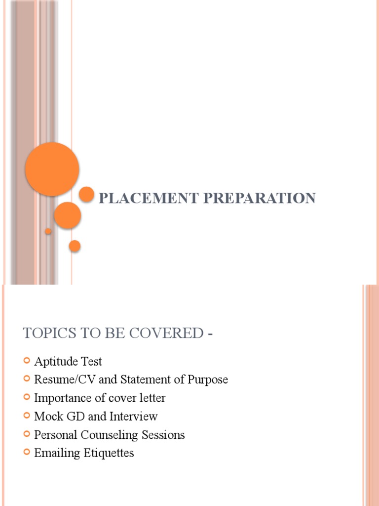 Placement Preparation | PDF | Career & Growth