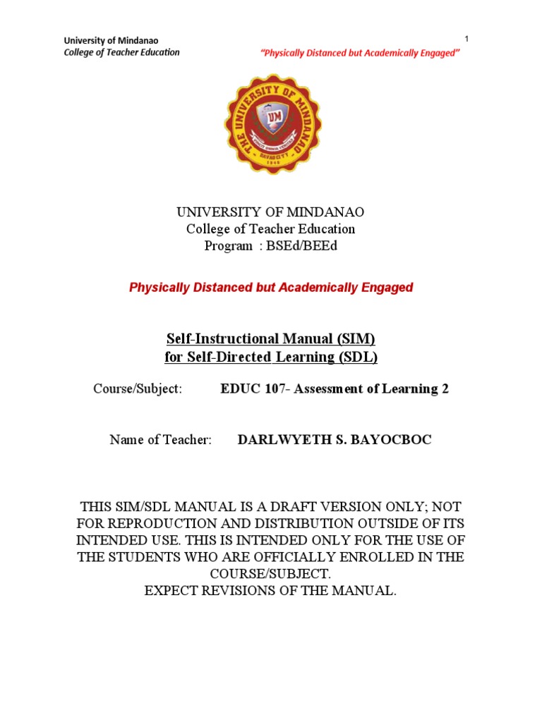 Sim Educ 107 | PDF | Educational Assessment | Learning